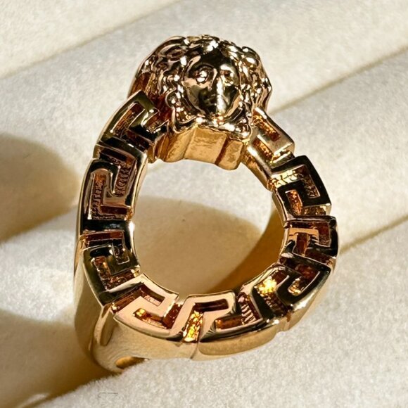 Versace | Jewelry | Versace Medusa Greca Cocktail Ring | Poshmark